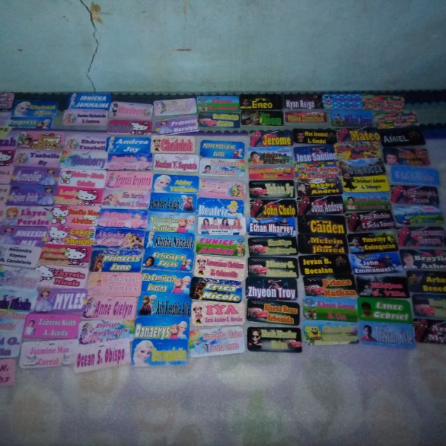 Pvc Name plate back to back for school | Shopee Philippines