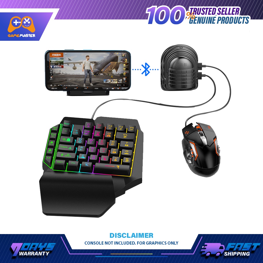 Mix 3 Keyboard and Mouse Converter Set with RGB Mechanical Game F6 One ...