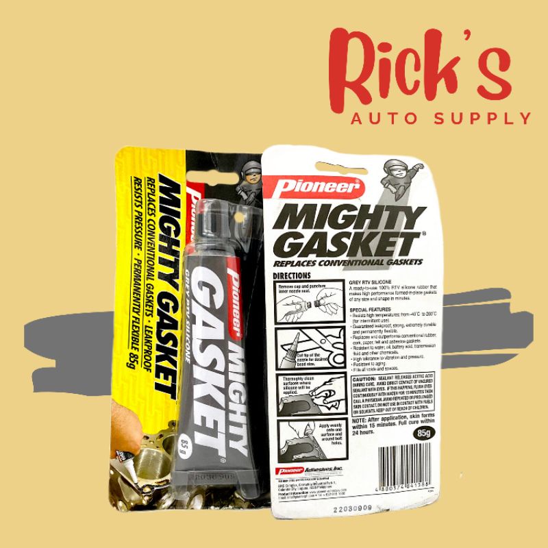 Pioneer Mighty Gasket Grey / Black RTV Silicone Gasket Maker | Shopee ...