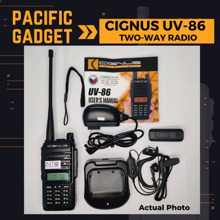 Cignus UV86 Dualband free earpiece portable two way radio walkie talkie ...