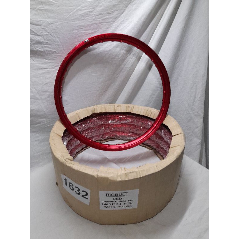 Big Bull, Rim Set 1.40 x 17 (Bigbull) (Taikom)Color: Red / Blue ...