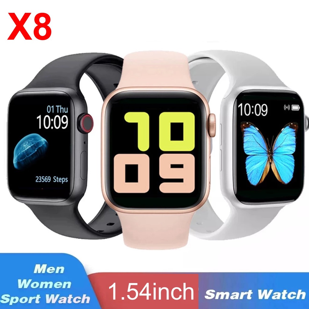 Original X8 Heart Rate Monitor Women's Watch Smart Watch Men's ...
