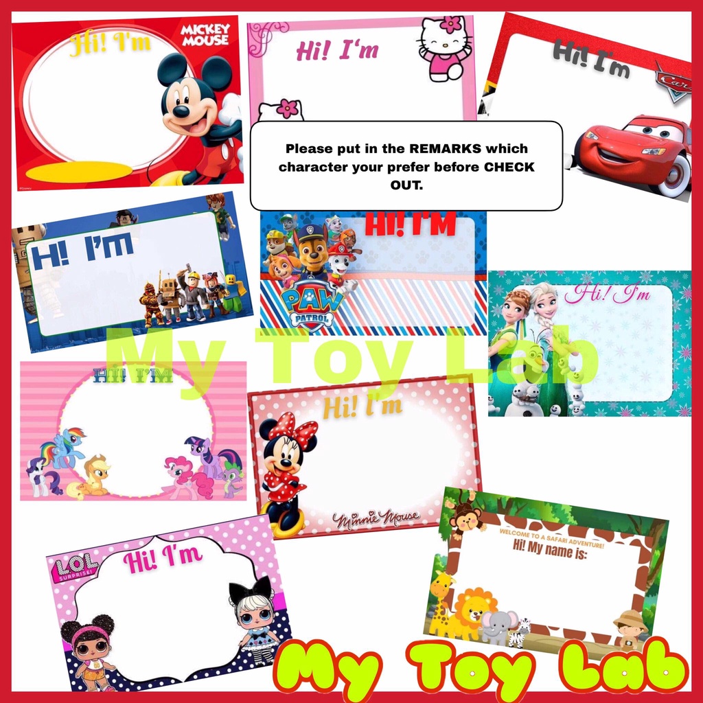 *COD 10pcs.Personalized Party Name tag Sticker(7cm x 10cm)/Nametag ...