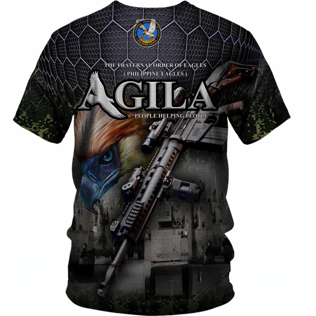 TFOE-PE EAGLES SHOOTING HONEYCOMB MAN TSHIRT Full Sublimation 3D Print ...
