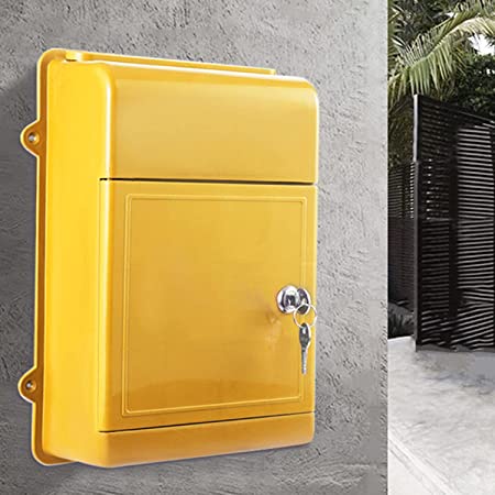 No Back Modern Wall Mount Locking Mailboxes, Indoor Outdoor Universal ...