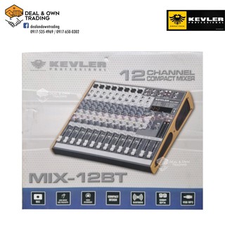 Kevler MIX-12BT Professional Mixer with 12 Channel 8 Mic / Line 2 Aux ...