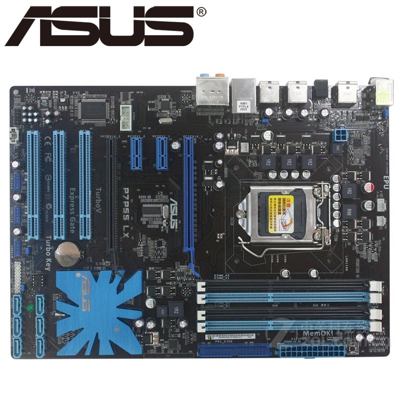 Asus P7P55 LX Desktop Motherboard P55 Socket LGA 1156 i3 i5 i7 DDR3 16G ...