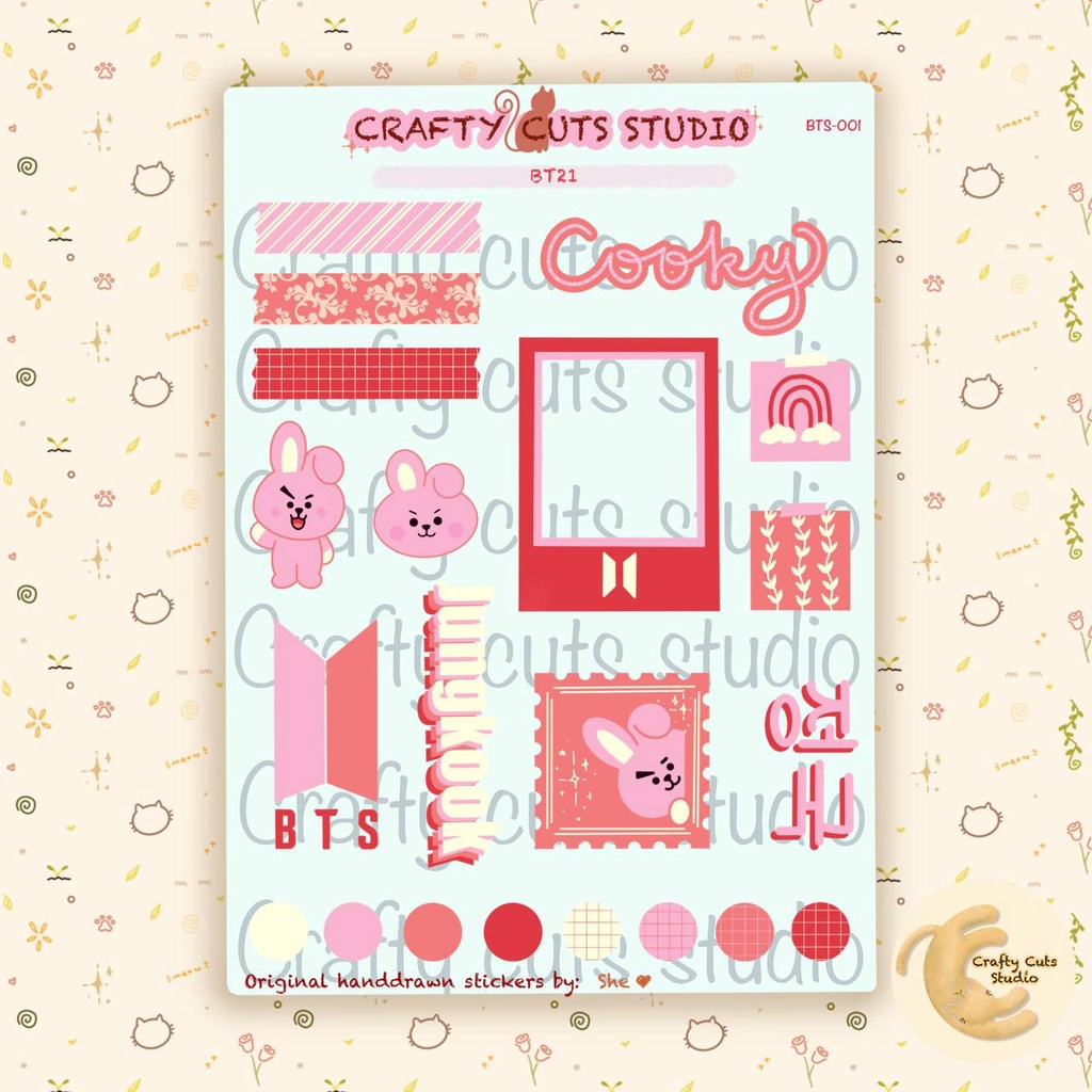 BT21 - Cooky - Jungkook - Sticker Sheet - BTS-001 | Shopee Philippines