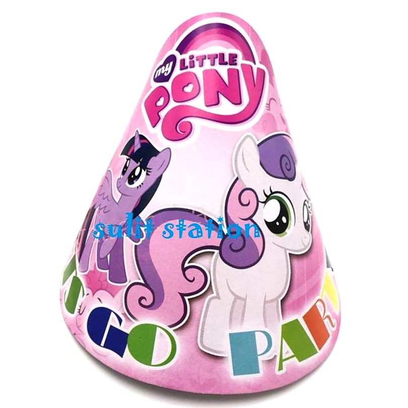 10pcs MLP MY LITTLE PONY THEMED BIRTHDAY PARTY HATS souvenirs giveaways ...