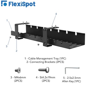 FlexiSpot WT2 Cable Management Tray with Cooling Design Fire Proof ...