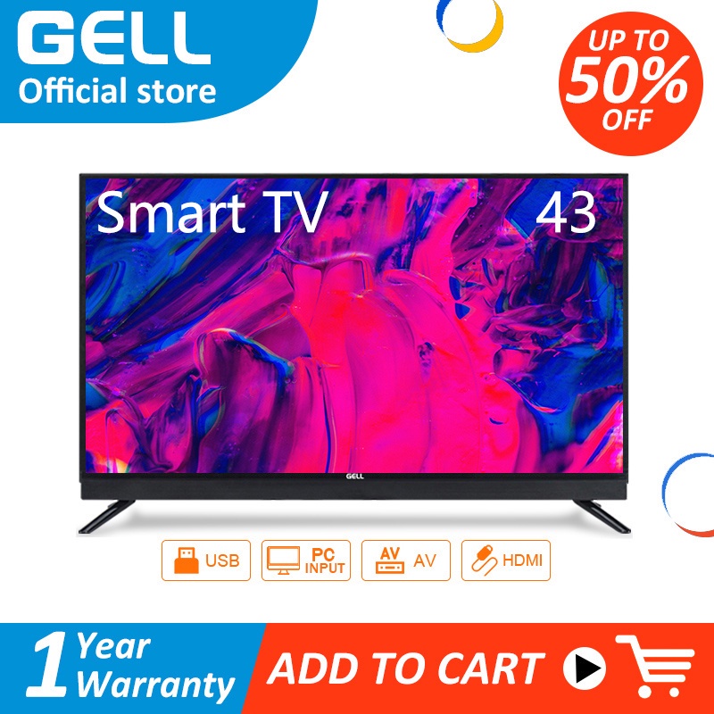 GELL tv 43 inches smart tv flat screen led tv 43 inches promo Ultra ...