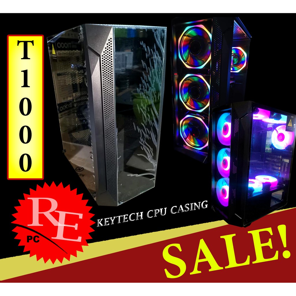 Keytech T1000 Tempered Glass Gaming Desktop Pc Case | Shopee Philippines