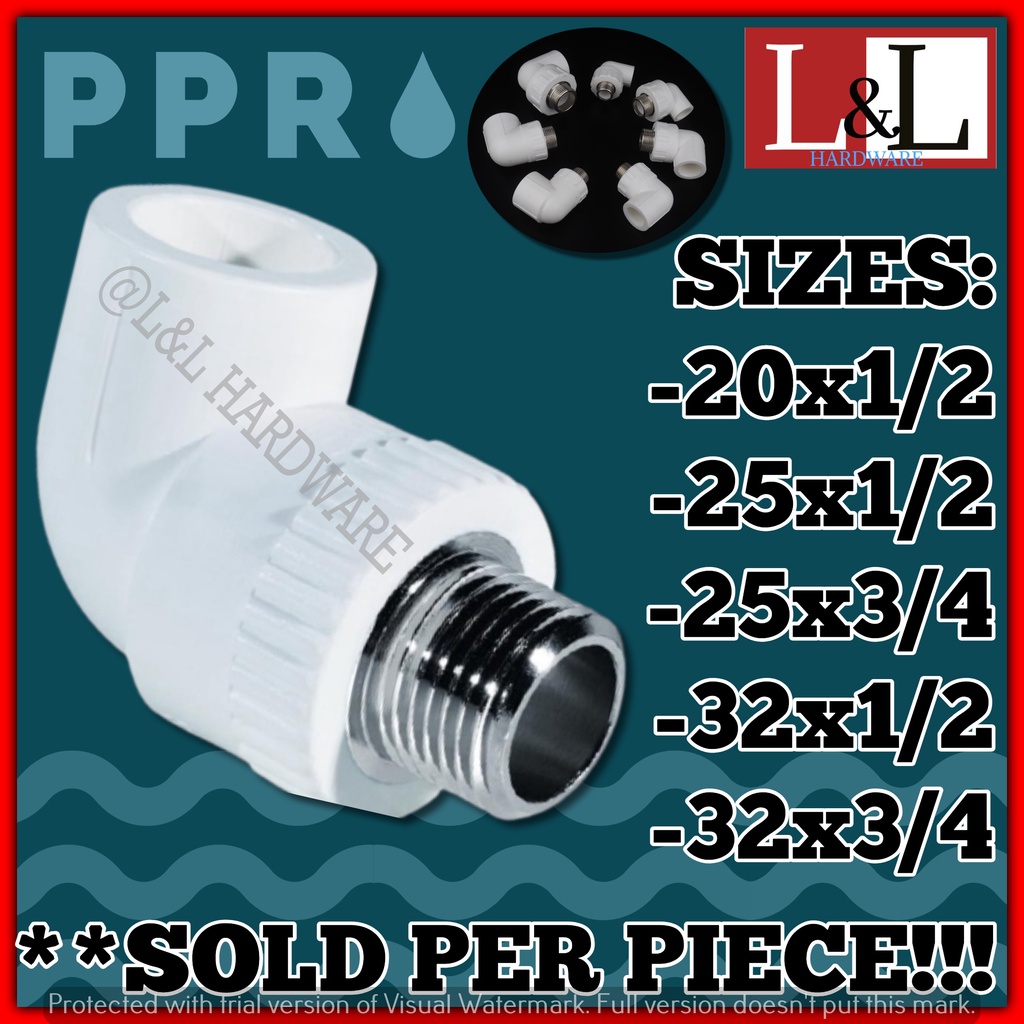 PPR-18 MALE THREAD ELBOW (20x1/2, 25x1/2, 25x3/4, 32x1/2, 32x3/4) | Shopee Philippines