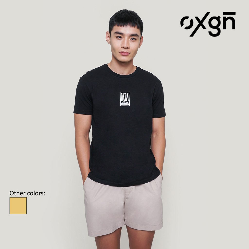 OXGN Logo Easy Fit T-Shirt With Special Print For Men (Black/Mustard ...