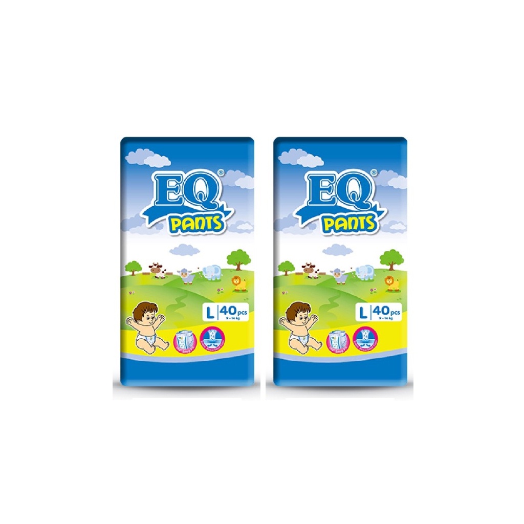 EQ Pants Jumbo Pack Large 40's Baby Diaper Pack of 2 | Shopee Philippines