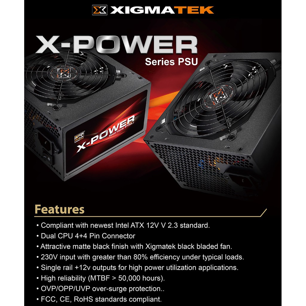 Xigmatek X-Power 500W 600W 80Plus White Non-Modular PSU | Shopee Philippines