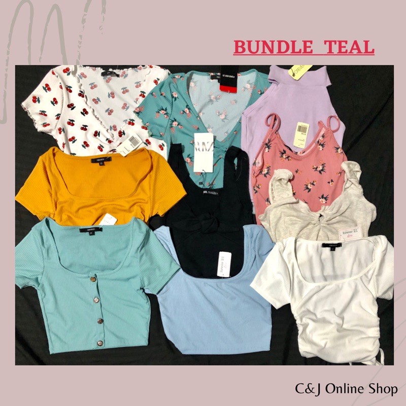 MIX BRANDED TOPS ( BUNDLE TEEL ) | Shopee Philippines