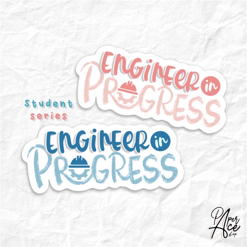 Laminated Glitter Sticker | aspiring engineer | Sticker Decals die cut ...