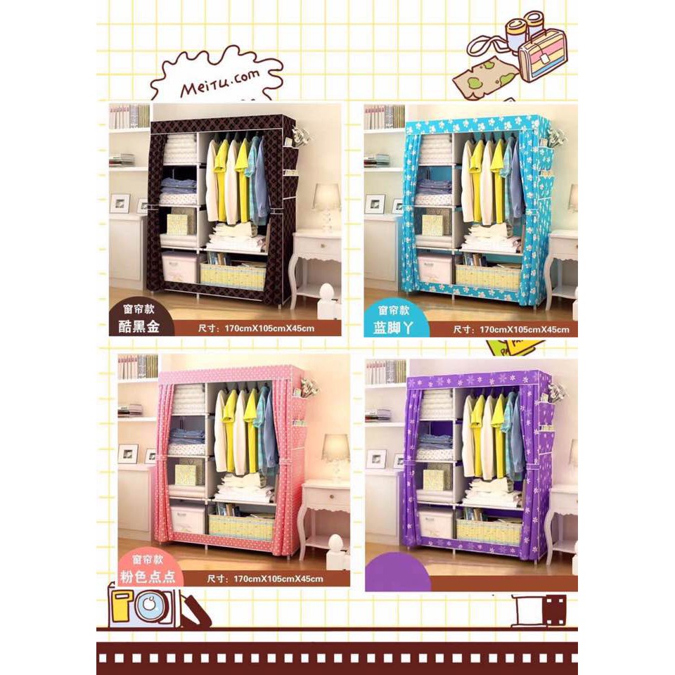 Fashion Wardrobe Closet 105 - New Design | Shopee Philippines