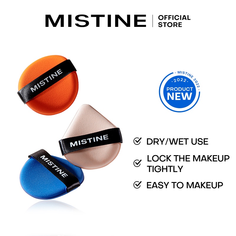 MISTINE Air Cushion Powder Puff Makeup Sponge Wet Dry Dual-Use 3pcs ...
