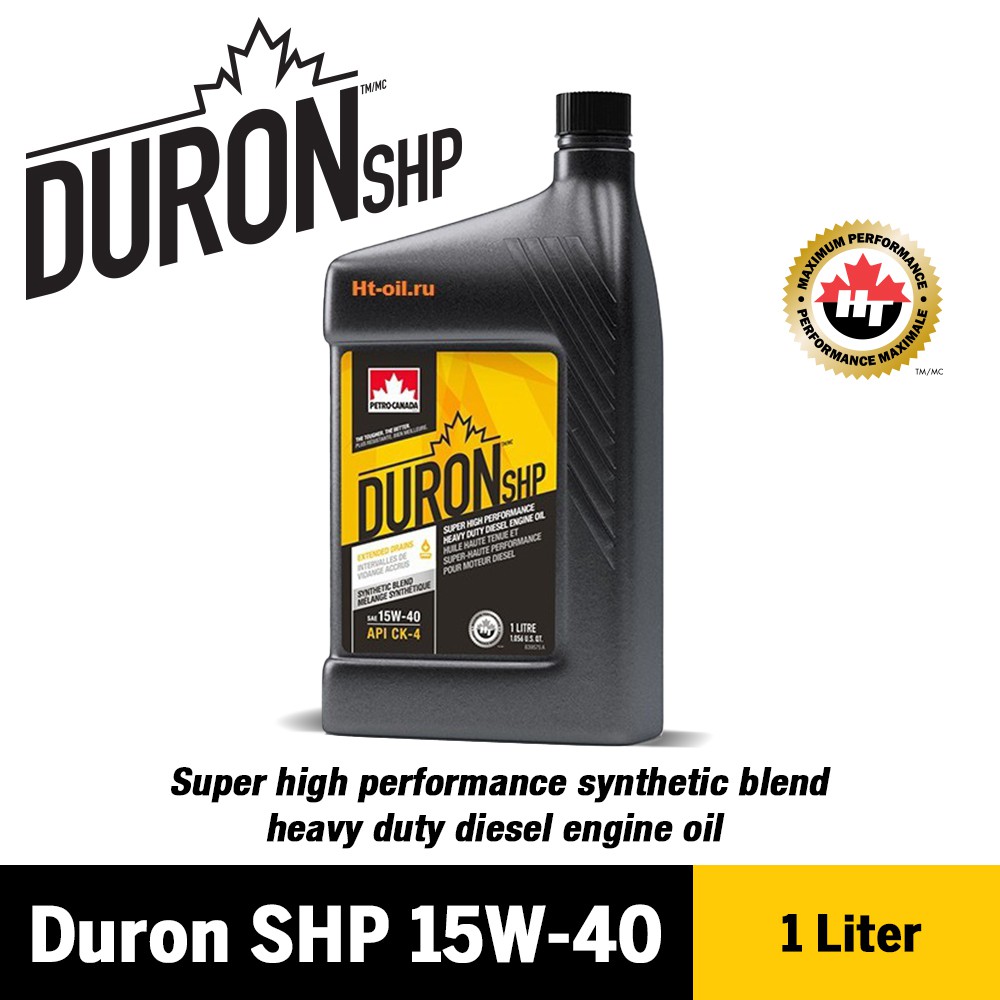 Petro-Canada Duron SHP 15W-40 Heavy Duty Diesel Engine Oil (1 Liter ...