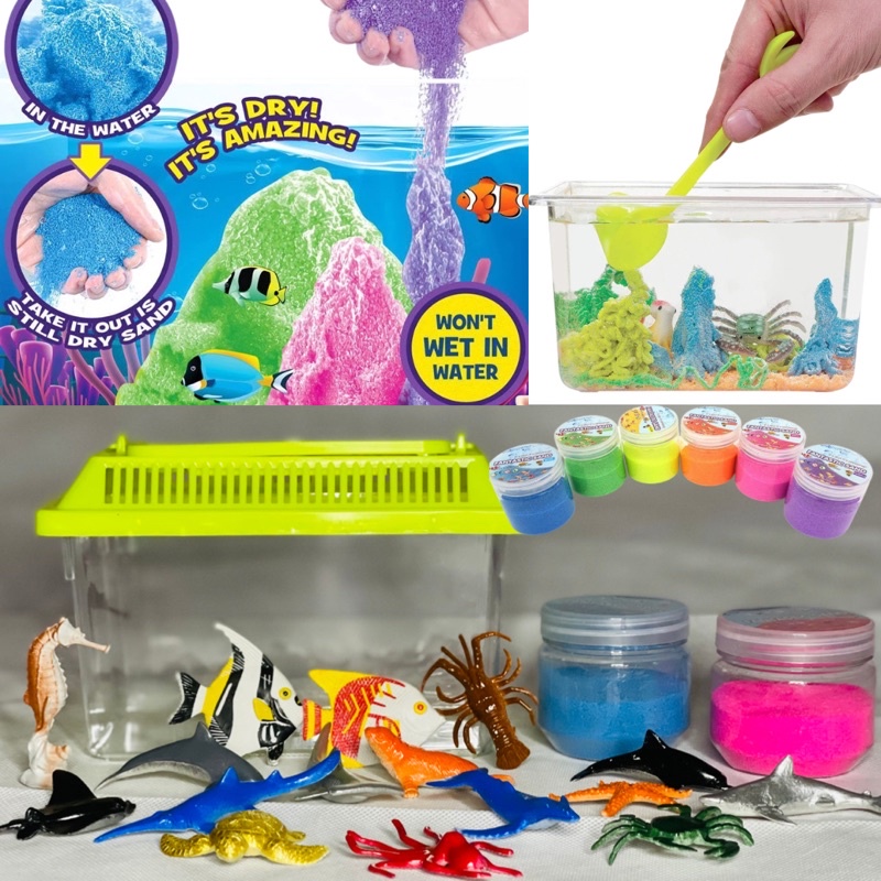 Sensory Play Fantastic Magic Play Sand Tank Marine Sea Animals Toys ...