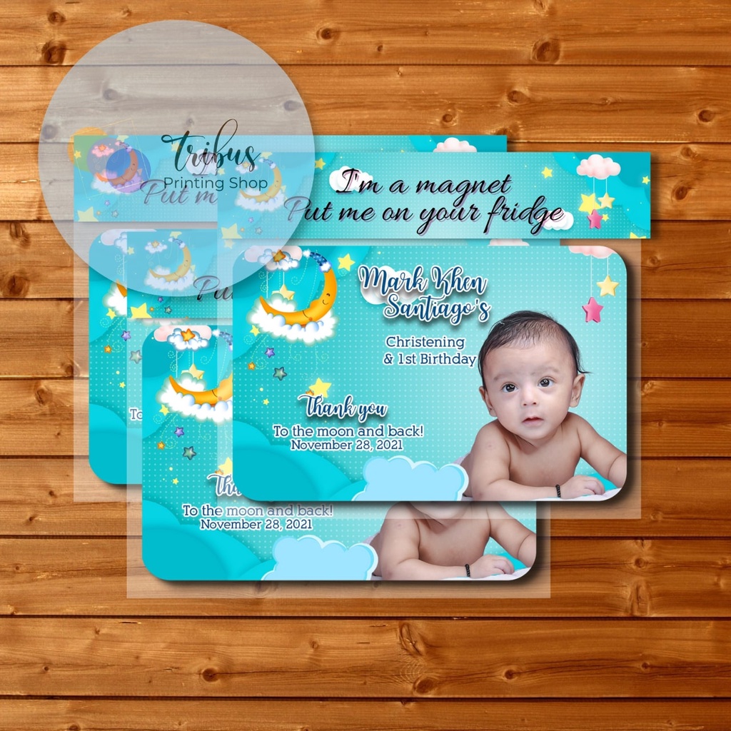 Twinkle Little Star Ref Magnet for Boys (Baptismal, Christening ...