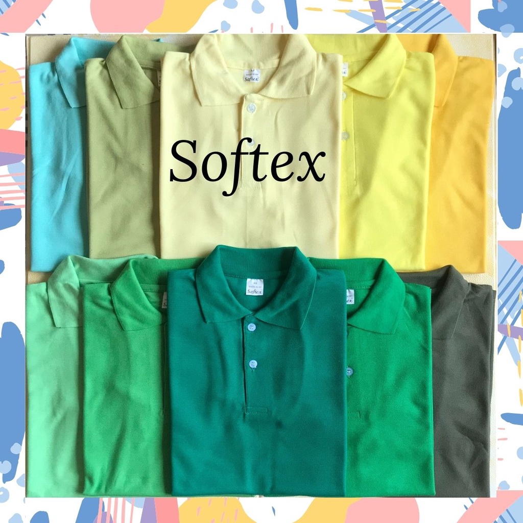 SOFTEX Unisex Plain Polo Shirt (Honeycomb Collared Shirt) green kiwi ...