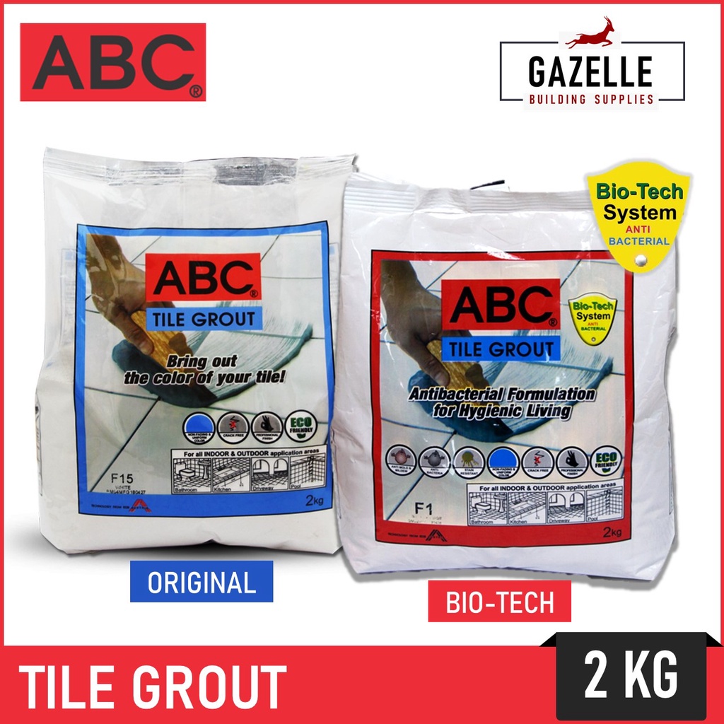 ABC Tile Grout Original / BIo Tech Tile Bonding Solution - 2kg | Shopee ...
