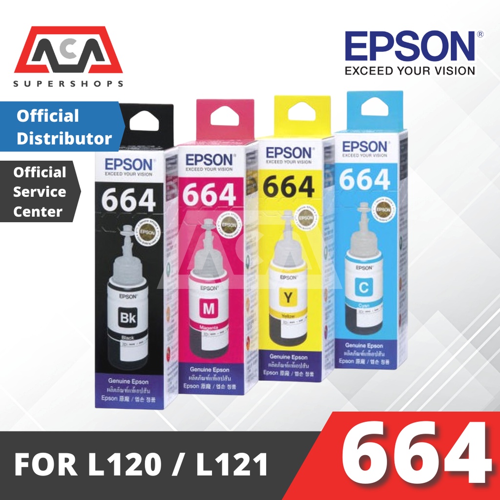 EPSON INK REFILL 664 CMYK FOR L120/ L121 | Shopee Philippines