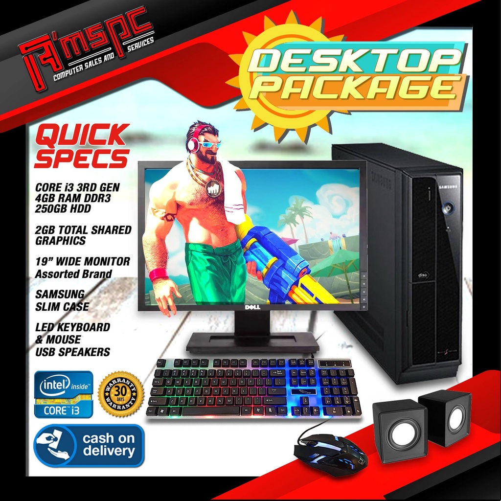 Intel Core i3 3rd gen. processor 250GB HDD 4GB memory DDR3 SAMSUNG SLIM ...