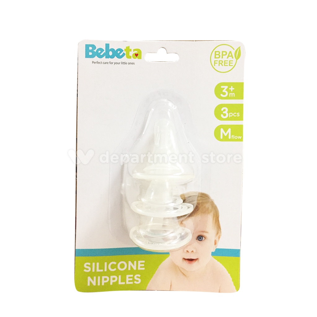 BEBETA 100% Authentic Silicone Nipples Medium Flow 3pcs | Shopee Philippines