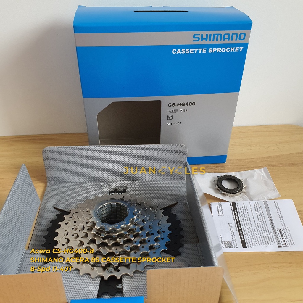Shimano Acera CS-HG400-8 Bike Cassette Sprocket 8-Spd 11-40T | Shopee ...