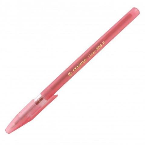STABILO LINER 808F BALL POINT PEN RED (FINE)(WITH CAP) | Shopee Philippines