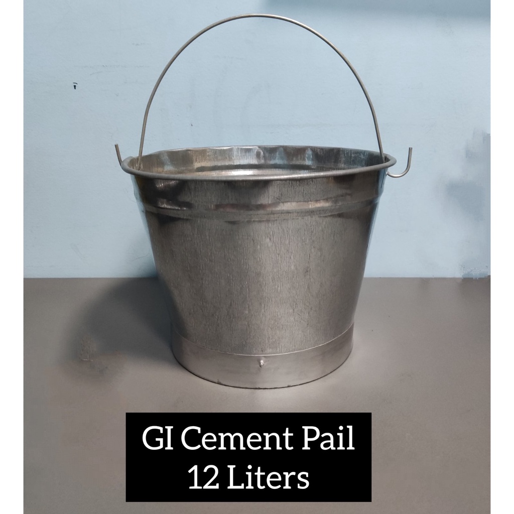 GI Cement Pail 12 Liters Heavy Duty | Shopee Philippines