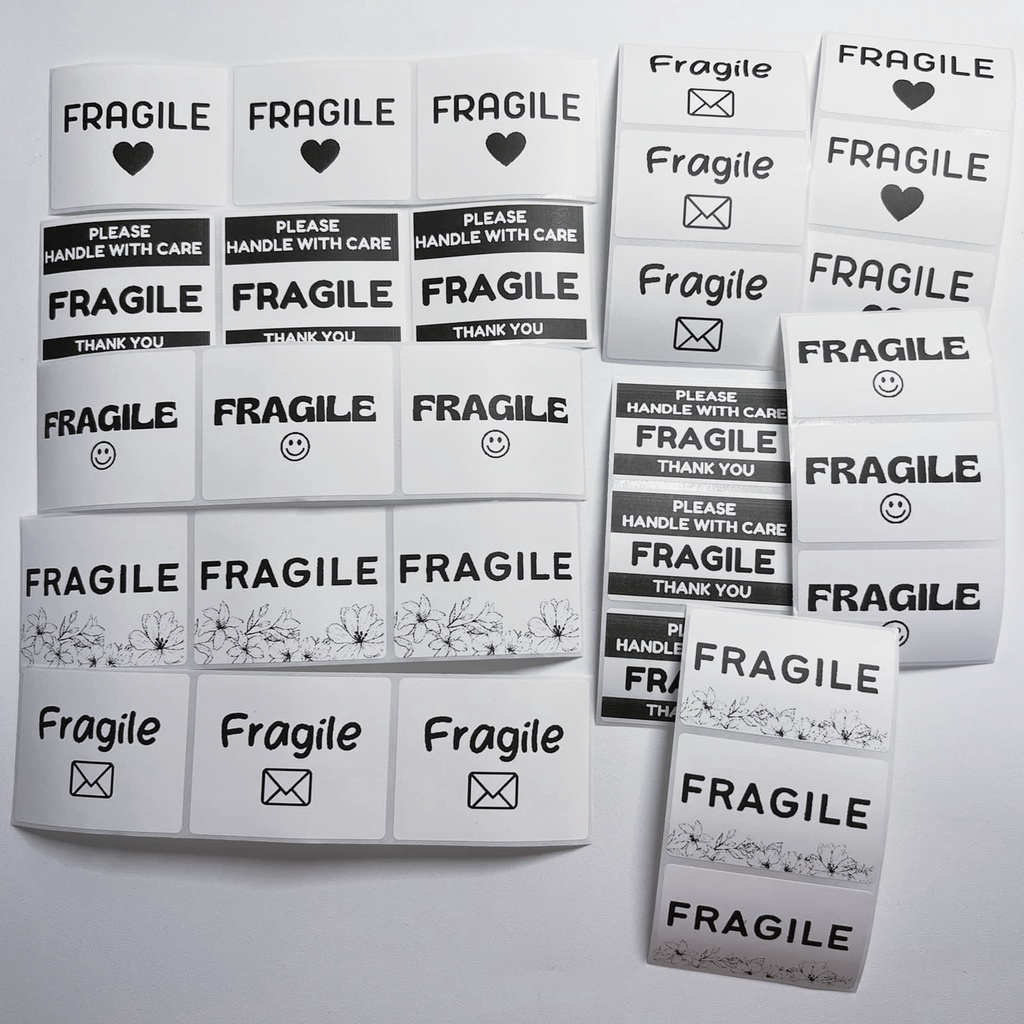 FRAGILE Customized Thermal Packaging Sticker Label (50 and 100 pcs ...