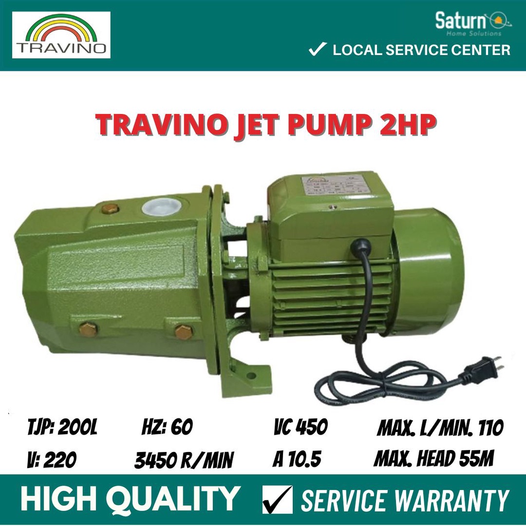 TRAVINO Jet Booster Pump 2 HP Brass Impeller High Quality Booster Water ...