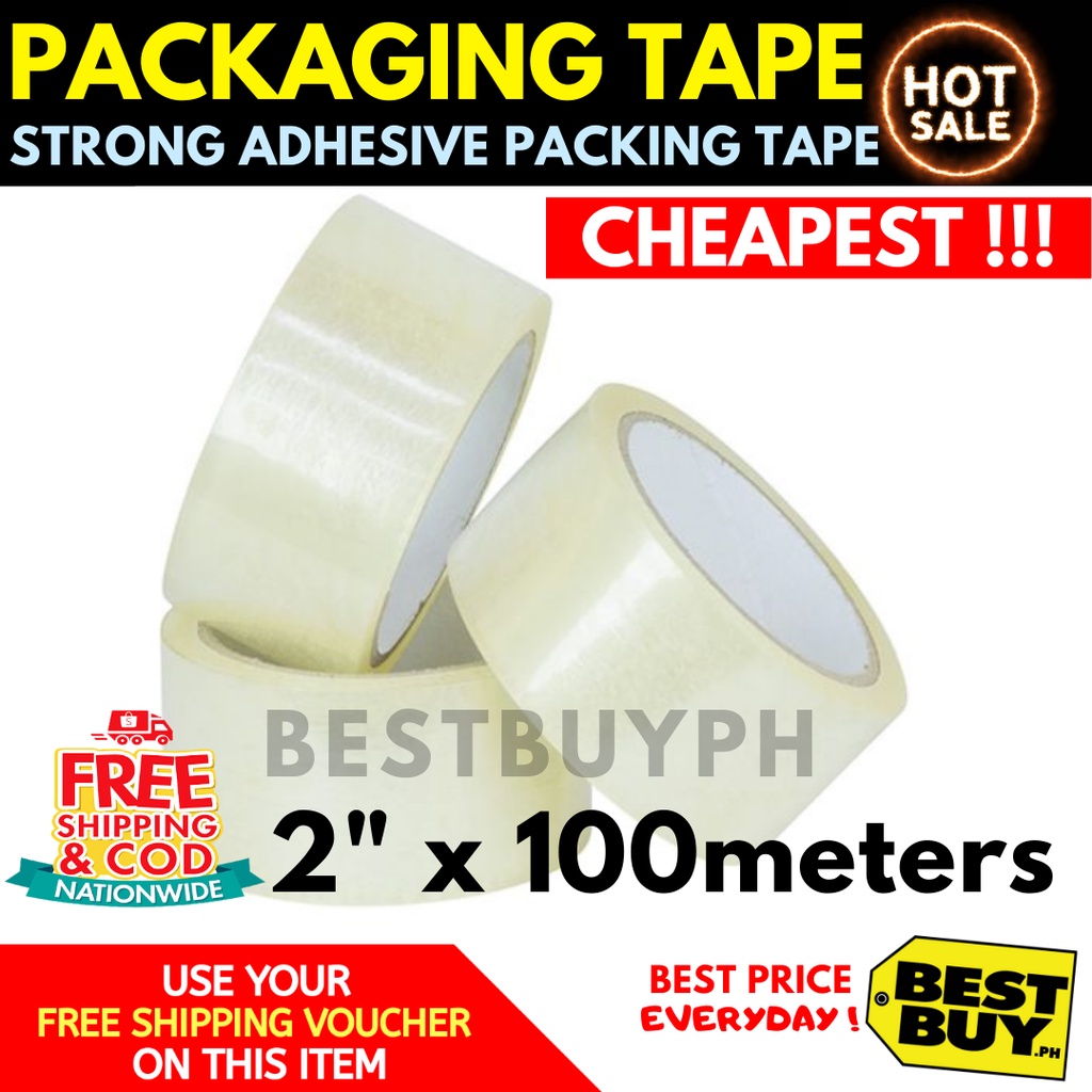 *Transparent Packaging Tape (2"x100m/2"x200m) | Shopee Philippines