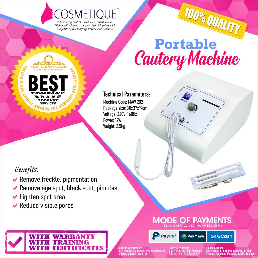 Electrocautery warts millia skin tag removal facial machine with ...