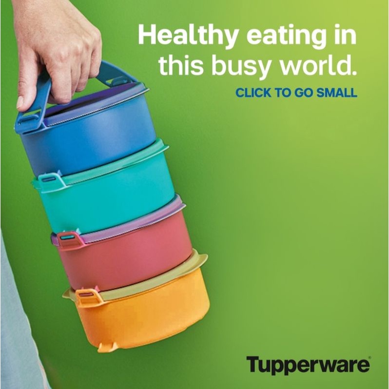 TUPPERWARE CLICK 2 GO ROUND SMALL, 550ML each | Shopee Philippines