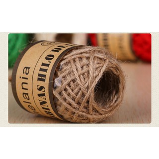 10/25/50 meters 2mm Jute String Roll for hang tags, gift tags, DIY deco ...