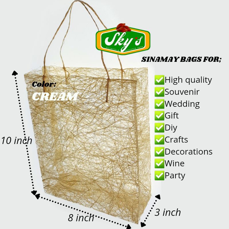 SINAMAY BAG FOR SOUVENIRS (8"x10"x3") inches | Shopee Philippines