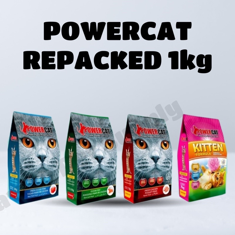 PowerCat Dry Cat Food 1kg Halal Power Cat Adult Kitten | Shopee Philippines