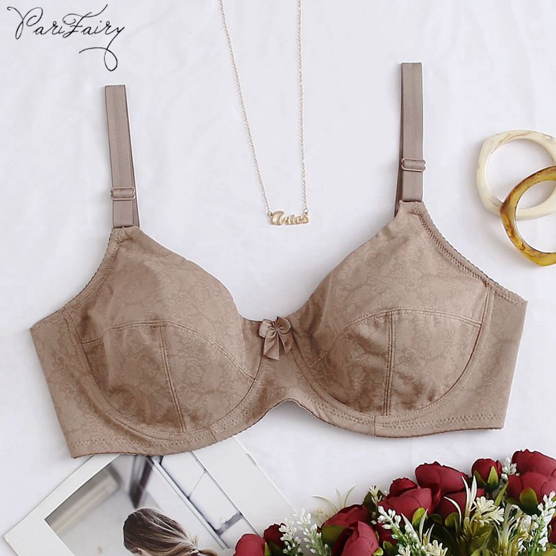 Parifairy women's Plus Size Bra with Frame Ultra-Thin Non-Padded ...