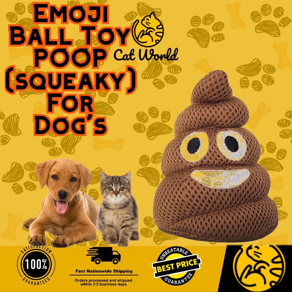 Emoji Ball Toy POOP (squeaky) For Dog's | Shopee Philippines