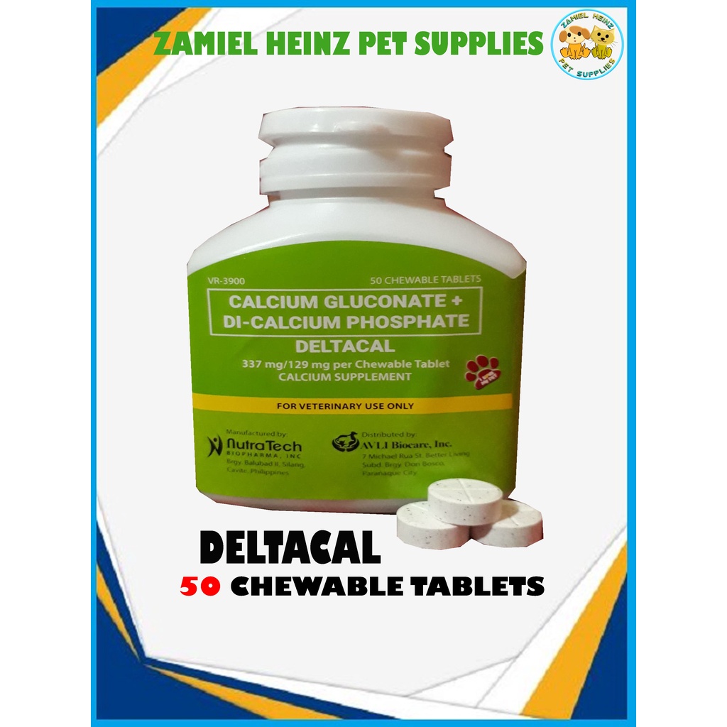 DELTACAL 50 tablets (Calcium Gluconate + DI-Calcium Phospate) | Shopee ...