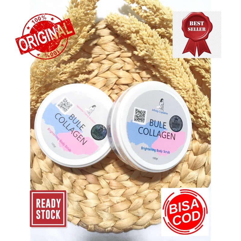 Scrub Bule Collagen Scrub White Permanent Body Niacinamide Collagen | Shopee Philippines