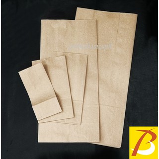 100pcs Kraft Paper Bags (#1 #3 # 4 #5 #10 #12) Small Sizes Brown Supot ...