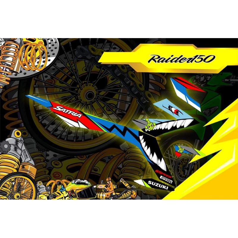 Raider 150 fi decals (SHARK) | Shopee Philippines