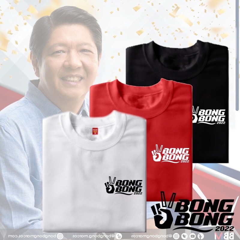 Bongbong Marcos Tshirt Peace Sign BBM Election Campaign | Shopee ...